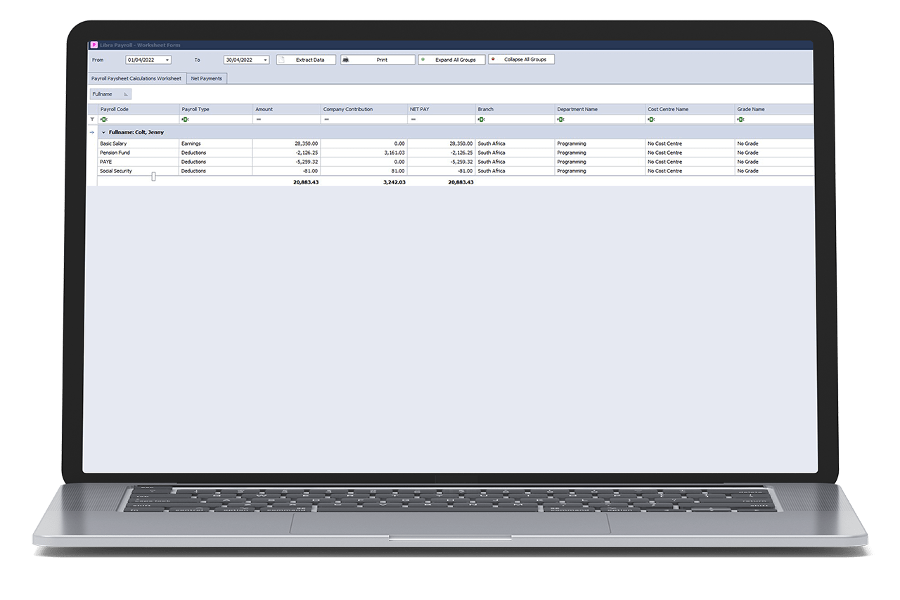 Payroll Module - PAPAS Software - Accounting, Payroll, Secretarial and ...